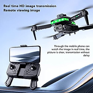 RC Drone Quadcopter with 4K HD Dual Camera, Mini RC Helicopters S162 for Adults Kids with Track Marking Flight, 360° Flip, Positioning Hover, LED Light Strip, Speed Adjustment
