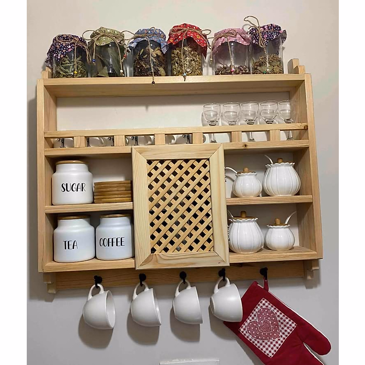 50 Pieces% 100 Cotton Flowered Pattern Fabric Jar Cover Cloth- 6.7'' Jar Cover Cloth With 50 Pieces Beaded Jute Rope