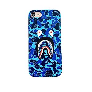 Imcooerkez Blue Design Cool iPhone SE 2020 Case for Teen Boy Girl, Slim Fit Sturdy Cute Fun iPhone 7 8 Designer Phone Cover, Fashion Cartoon Funny Pattern Soft iPhone SE3 2022 Case (Blue)