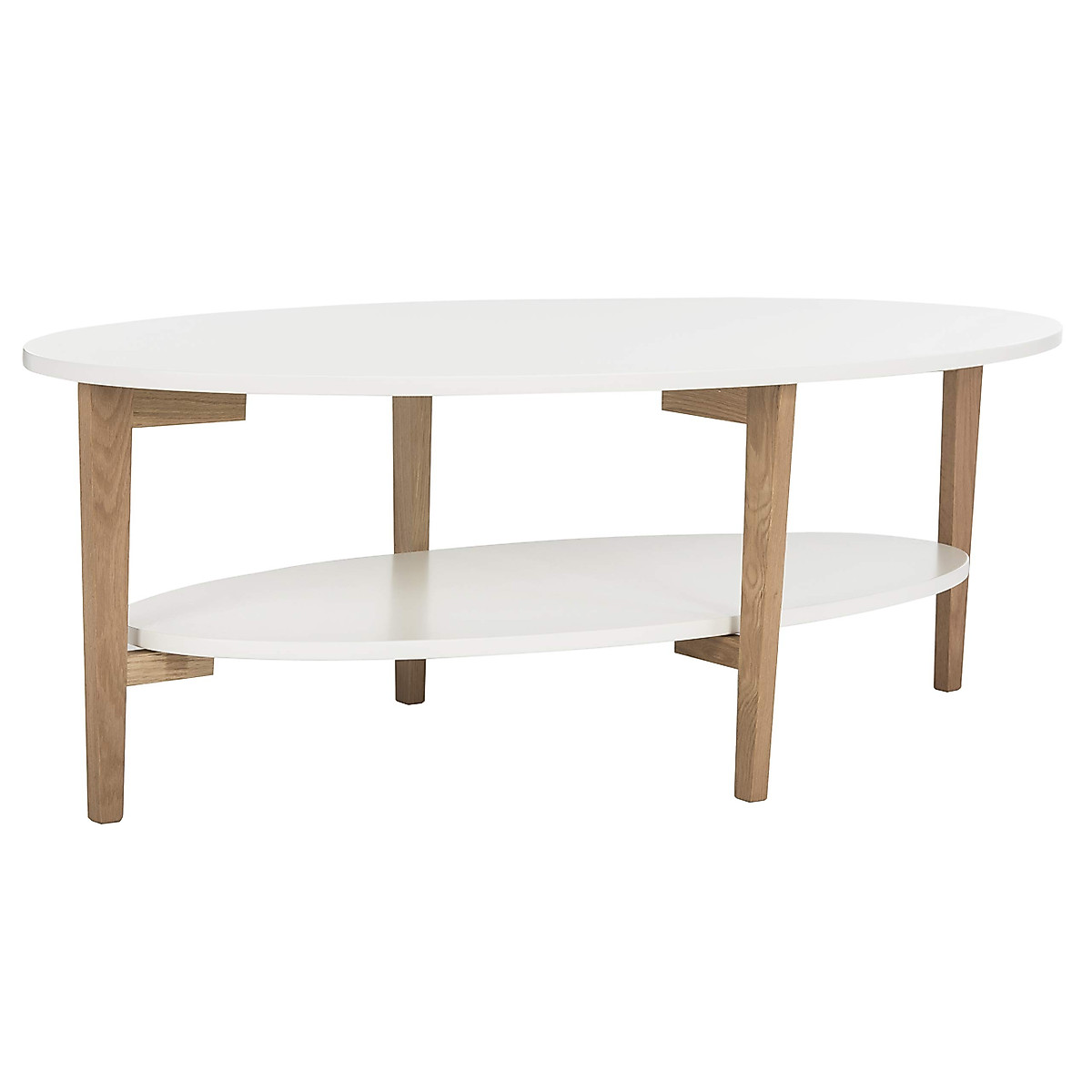 Safavieh Home Collection Woodruff White and Natural Coffee Table