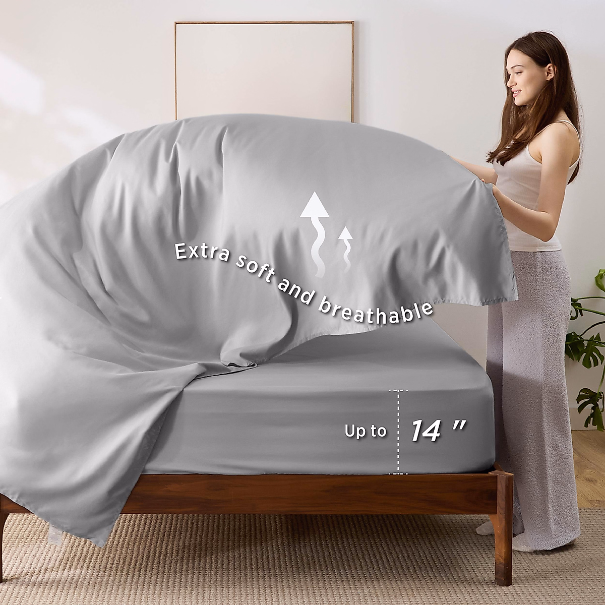 Bedsure Full Size Comforter Set - 7 Pieces Reversible Navy Bedding, Full Size Bed Set for All Seasons, Bed in a Bag with Down Alternative Comforter, Sheets, Pillowcases & Shams