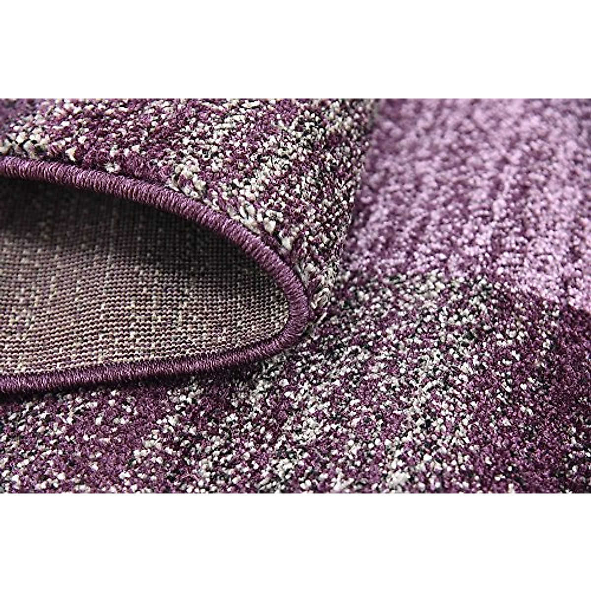 Unique Loom Del Mar Collection Area Rug-Transitional Inspired with Modern Contemporary Design, 6' 0 x 9' 0 Rectangular, Violet/Ivory