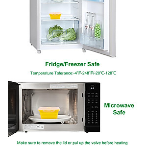 FUSMYE 3 PCS Collapsible Silicone Snack Containers Leak Proof, 11.8 oz Small Bento Box with Lids, Fruits Soups Food Storage For Kitchen, Camping, BPA Free, Microwavable