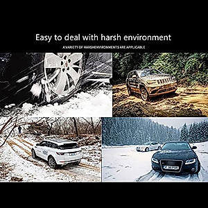 DELURA 10 Pcs Plastic Non-Slip Tire Snow Chain - Universal Snow Chain Mud Chains for SUV Car Pickup Trucks/2200