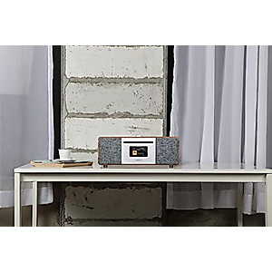 LEMEGA MSY5 CD Player,FM Digital Radio,Internet Radio,Spotify Connect,Bluetooth Speaker,Stereo Sound,USB Charging,Clock Alarms,Remote&App Control – Walnut Finish