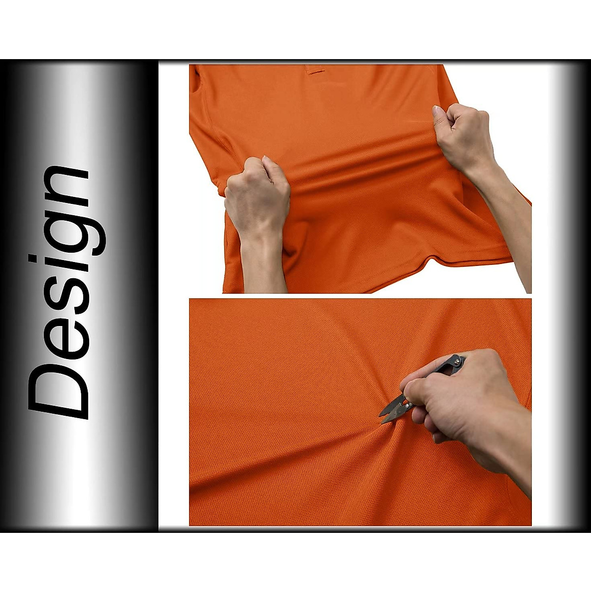 BIYLACLESEN Mens Jersey Polo Shirt Tactical Military Shirt Dry Fit Casual Solid Golf Polo Shirt Hunter Polo Shirts Golf Shirts Long Sleeve Orange