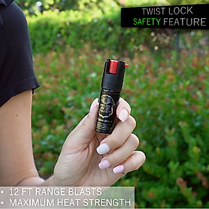 POLICE MAGNUM Mini Pepper Spray Self Defense Pocket Size Protection- Made in The USA- 6 Pack 1/2oz Safety Locks