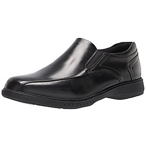 Nunn Bush Men's PRO Bicycle Toe Slip-On with KORE Slip Resistant Comfort Technology Loafer, Black, 9