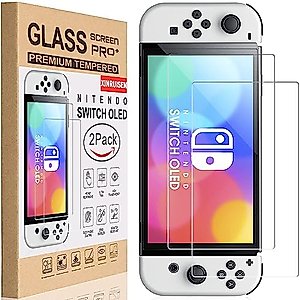 XINRUISEN 2Pack Screen Protector for Nintendo Switch Oled 2023, Tempered Glass Screen Protector for Nintendo Switch OLED New Model 7inch, Screen Protective Glass Cover Saver Protection for Switch OLED