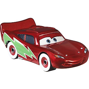 Disney Car Toys Holiday Hotshot Lightning McQueen, Miniature, Collectible Racecar Automobile Toys Based on Cars Movies, for Kids Age 3 and Older