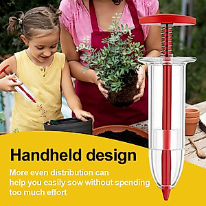 6 PCS Mini Seed Spreader, 2024 New Mini Sowing Seed Dispenser, Small Seed Planter Tool, Manual Seedlings Dibber and Widger Set, Seed Sower Spreader Handheld for Tiny Seeds (Set B)
