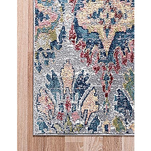 Rugs.com Charleston Collection Rug – 4' x 6' Multi Low-Pile Rug Perfect for Living Rooms, Large Dining Rooms, Open Floorplans