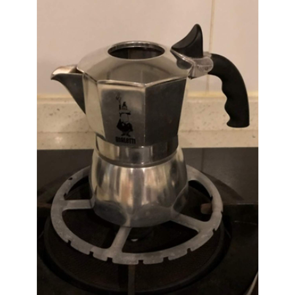 Non Slip Stove Stand/Moka Pot Holder/Coffee Pot Holder/Gas Range Burner Grate/Gas Oven Burner Grates Pan Holder Stand Stove Rack Milk Pot Holder for Gas Hob