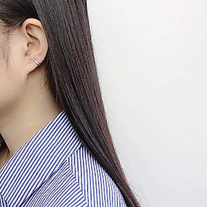 IminiJewelry Cubic Zirconia Small Hoop Earrings Ear Cuff for Cartilage Pierced Women Teen Girls Huggie Tiny Hoops (6mm)