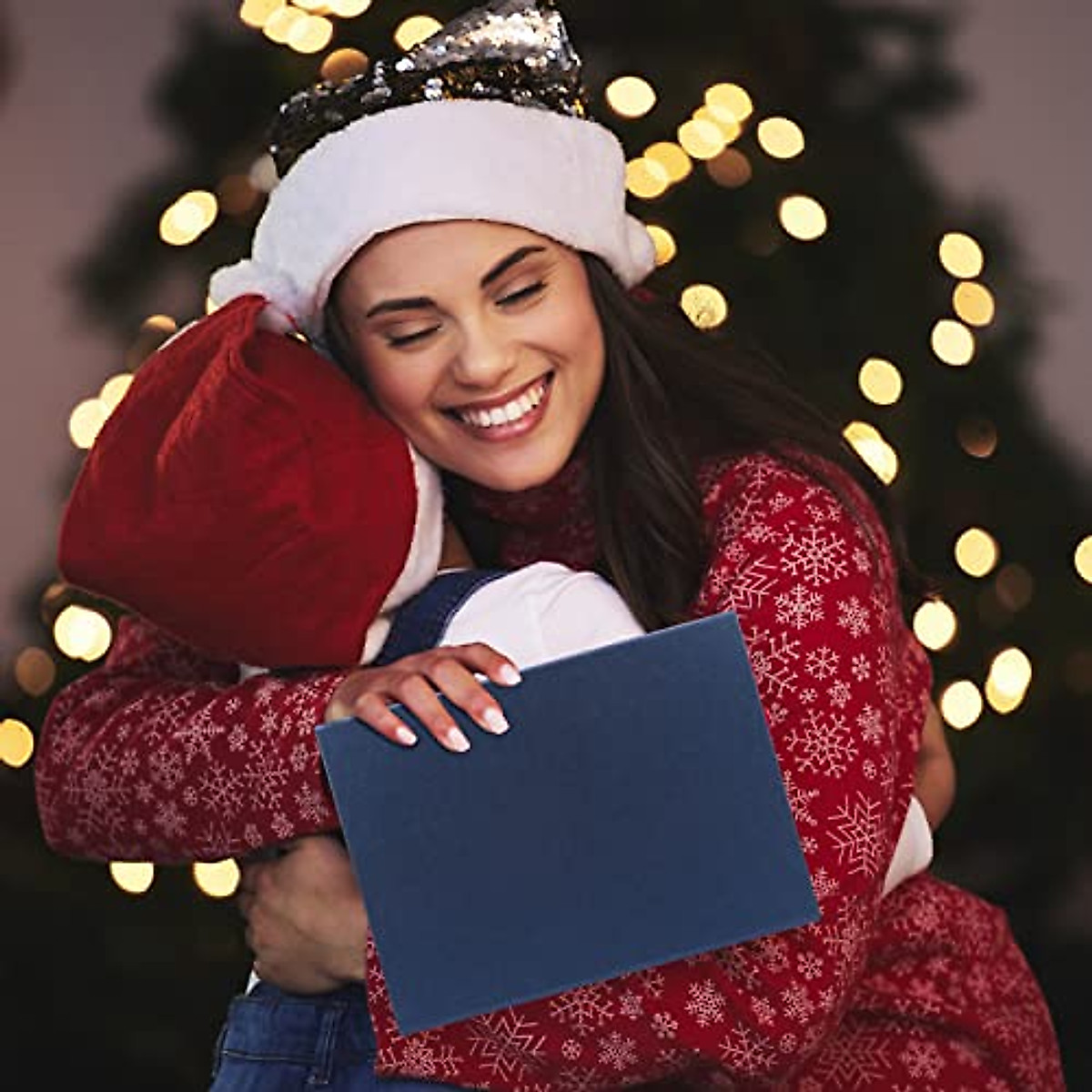 Giftgarden 4 Pack 12”x8”x4” Blue Gift Boxes with Magnetic Lids, Large Collapsible Gift Wrap Box Magnet Clourse for Presents, Mothers Day, Birthday, Wedding, Bridesmaid Groomsman Proposal Box