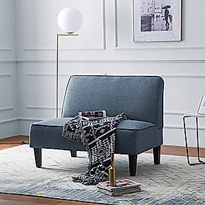 Aklaus Small Loveseat for Small Space,Armless Loveseat,Dining Bench with Back,Upholstered Dining Bench Banquettes Loveseat for Living Room, Prints