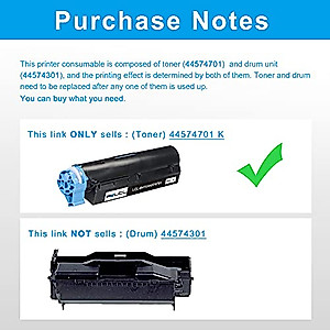 LCL Compatible Toner Cartridge Replacement for OKI B411 B431 44574701 4000 Pages B411D B411DN B431D B431DN MB491 MB461 MB471 MB471W (1-Pack Black)