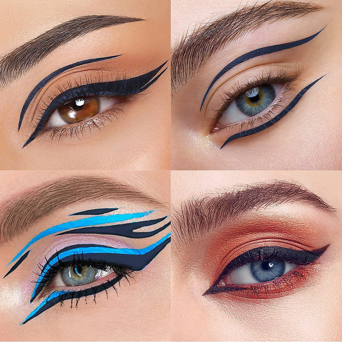 Music Flower Eyeliner Pen,Colored Matte Liquid Eyeliner Waterproof Smudge Resistant with Precise Tip (Green)