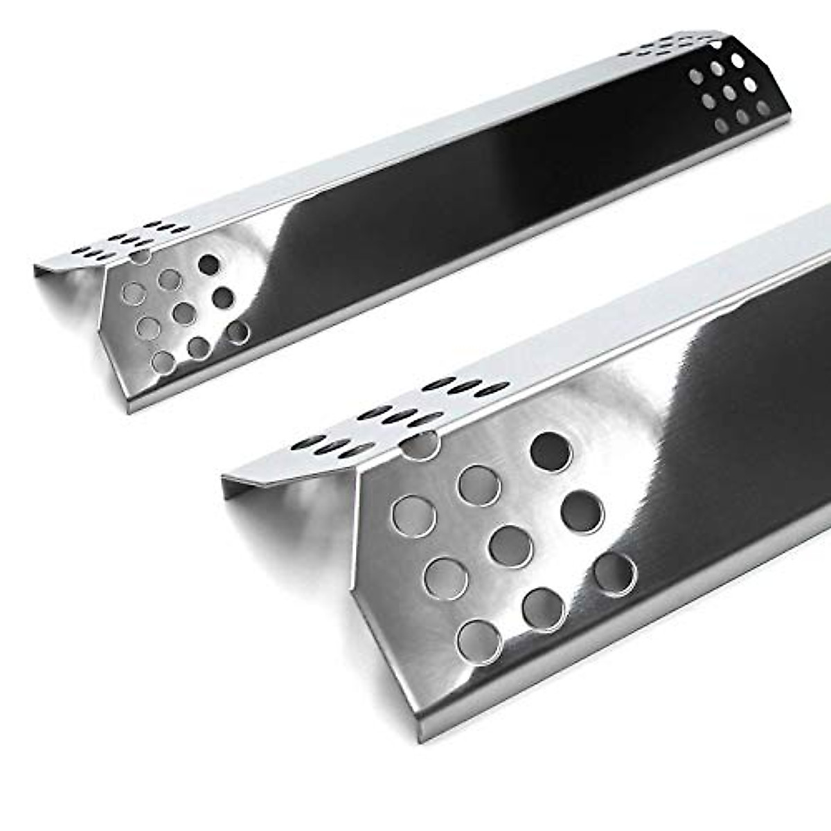 Hongso 14 7/8" Stainless Steel Heat Plates Tent Shield Replacement Parts for Master Forge 1010037 Gas Grill Model, 3 1/4" Wide Burner Covers Flavorizer Bars, 4-Pack, SPZ3714