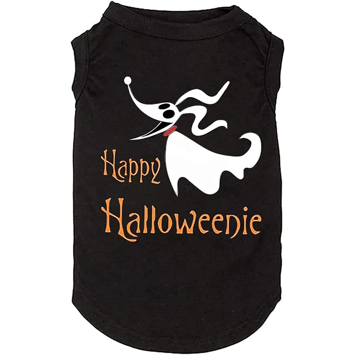 Halloween Dog Clothes Funy Pumpkin T-Shirt Cute Ghost Dog Bone Print Shirt Small Large Dog Vest Puppy Fall Gift (X-Large, Black-2)