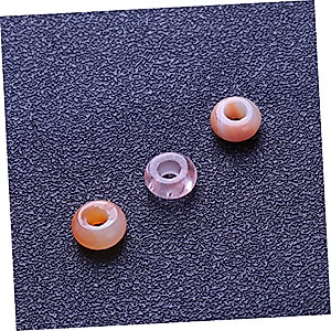 SEWACC 20pcs European Beads Bracelets Beaded Circle Beads Tibetan Agate Gemstone Donut Beads Agate Beads Beading Kits Jewelry Beads DIY Beads Semi-precious Stones Suite Scattered Beads