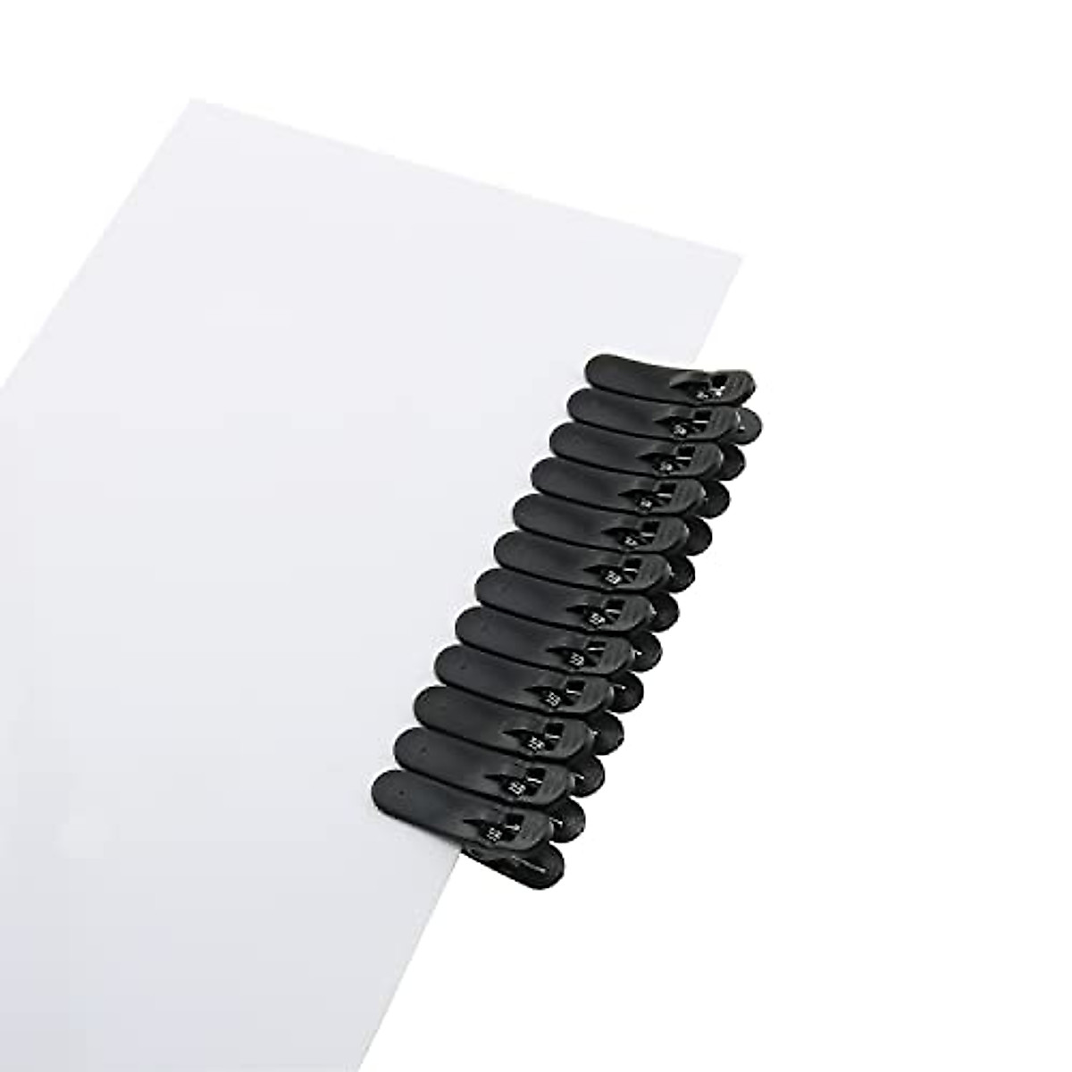 DGZZI 12pcs Earphone Wire Clip Holder for Headphone Earphone, Black Plastic Clothing Clip Fixing Headphone Wire to Keep Earphone/Microphone Cord in Place