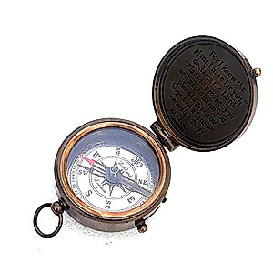 Gift for Brother Brass Compass | Engraved Gift idea from Brothers & Sisters for Birthday Gifts for Brother, Anniversary, Baptism, Confirmation Present (Brother I Love You)