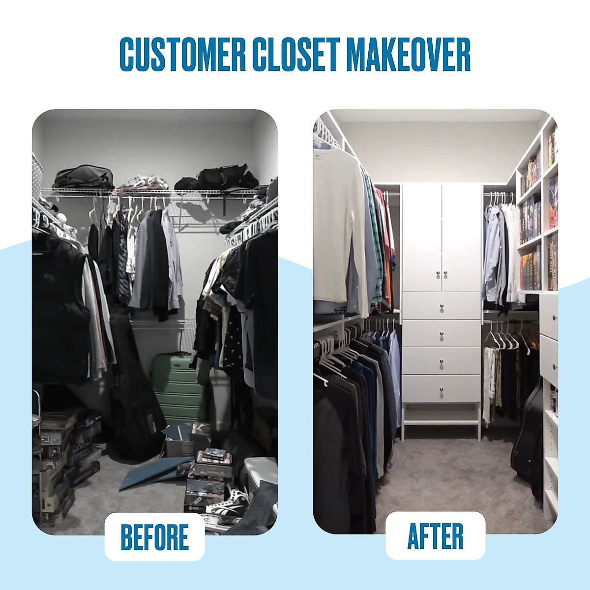 Modular Closets Vista Collection Short Tower Wood Built In Closet Organizer Unit (White, 31.5" Wide)