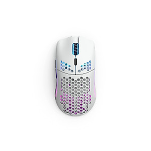 (Mouse + Ceramic Feet) Glorious Model O Wireless Gaming Mouse (Matte White) + Glorious G-Floats Polished Ceramic Mouse Feet for O/O- Mouse (Bundle)