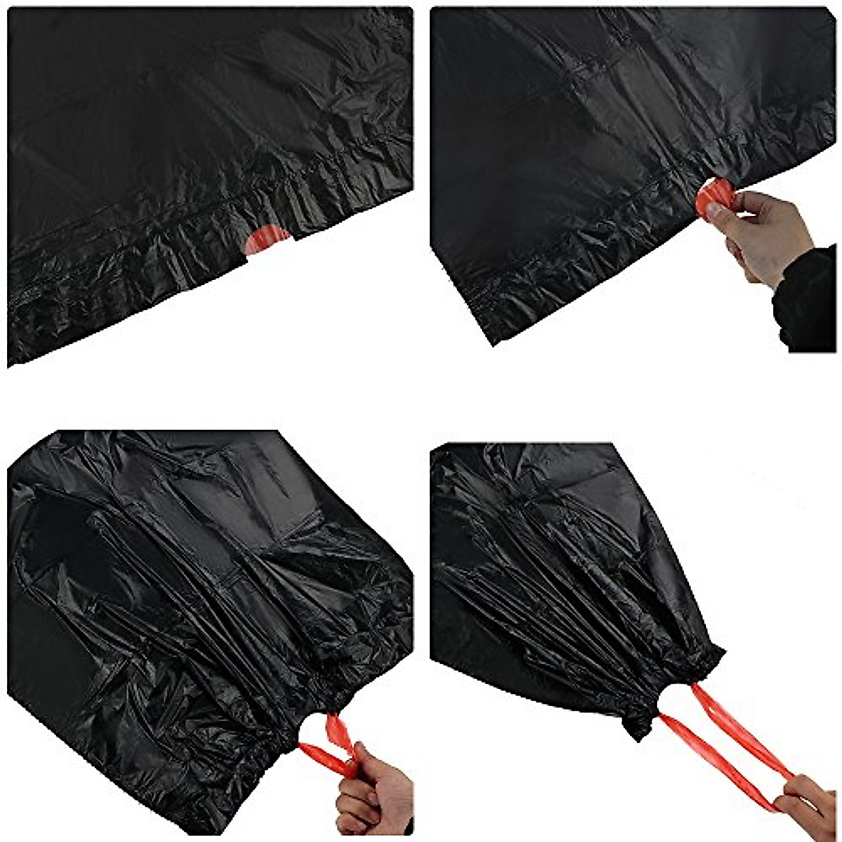 Begale Small 1.2 Gallon Drawstring Black Trash Bag (110 Counts/ 3 Rolls)