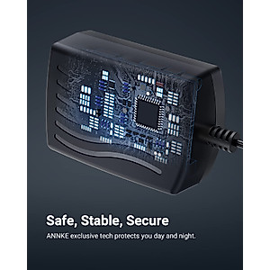 ANNKE Security Power Adapter Supply AC to DC 12V2A and 1-to-4 Splitter Power Cord for CCTV Surveillance Camera DVR System