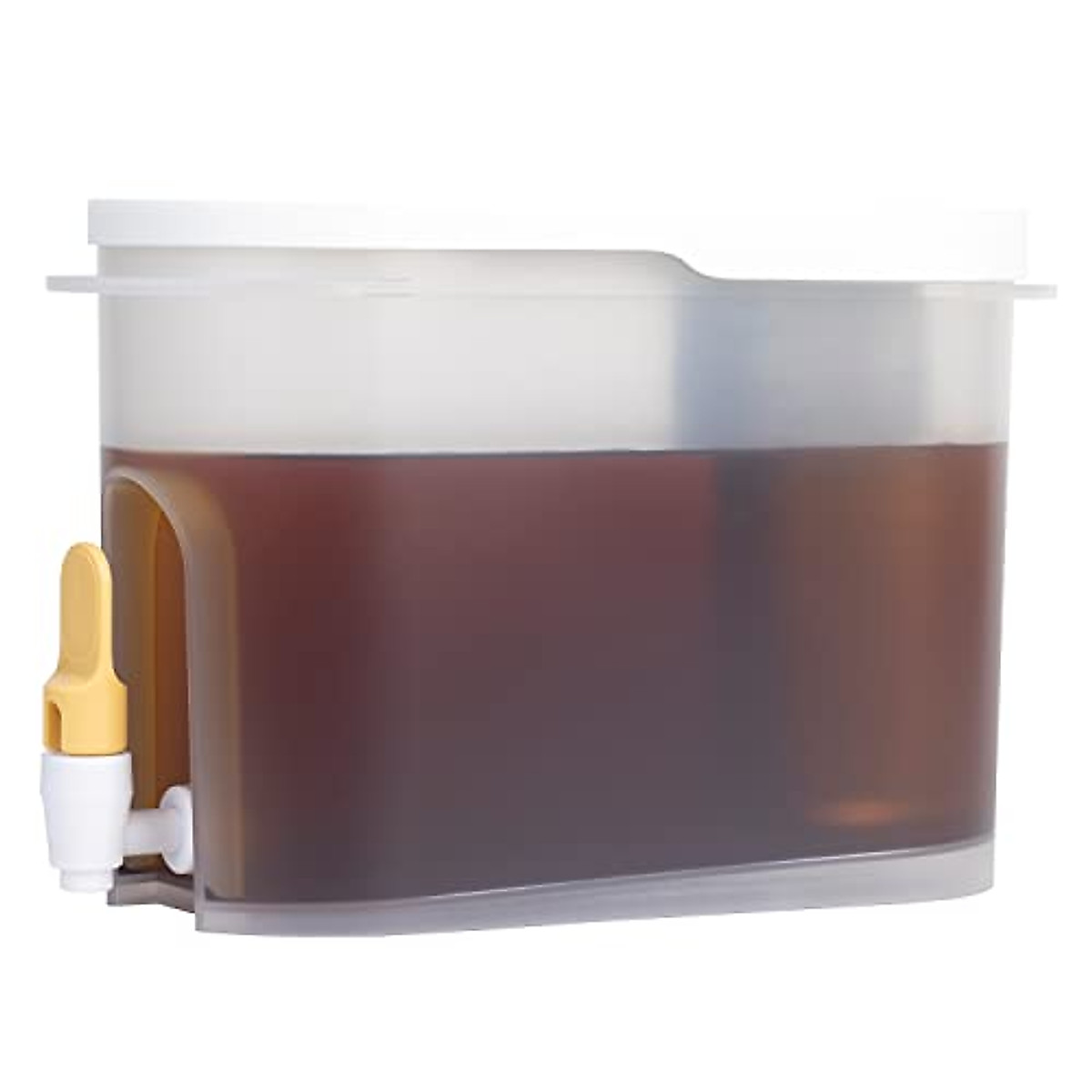 Baraiser Cold Brew Coffee Maker, 1 Gallon Iced Coffee Maker with Ultra-fine Mesh Steel Filter and Spigot,White