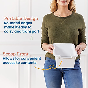 ECR4Kids Scoop Front Storage Bin, Multipurpose Organization, White, 30-Piece