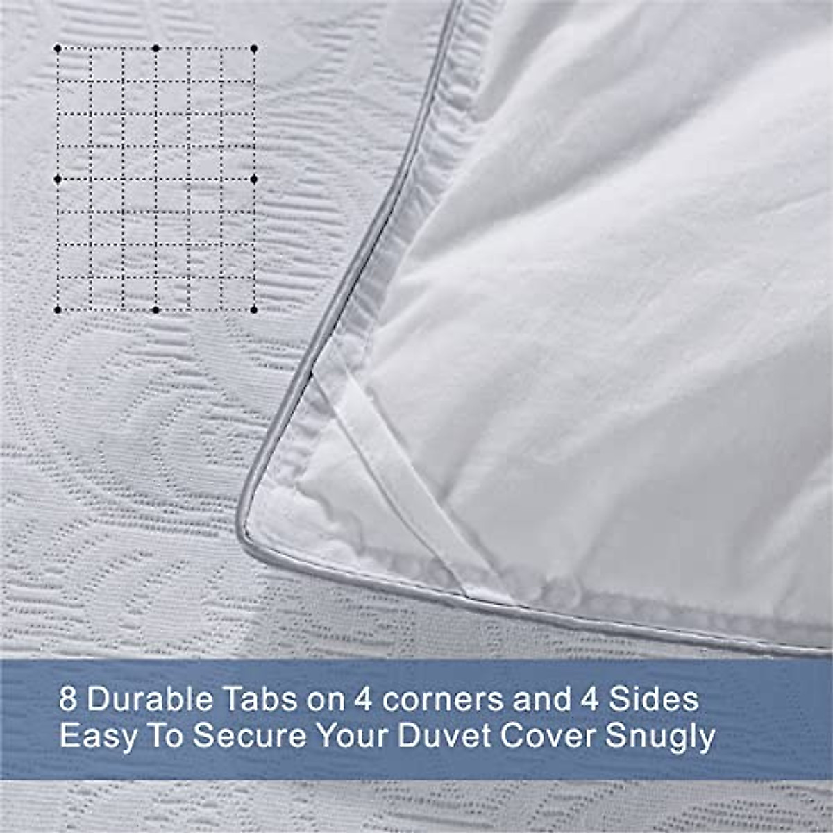 MAPLE DOWN Soft California King Size Comforter Duvet Insert-Down Alternative Comforter-Lightweight Fluffy Breathable Machine Washable(White, California King)