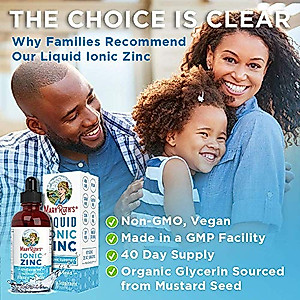 Liquid Ionic Zinc & Elderberry Tablets Immunity Bundle by MaryRuth's | Organic Glycerin + Zinc Sulfate, 4oz | Elderberry + Vitamin C Chewable Tablets, 90ct | Formulated for Kids & Adults
