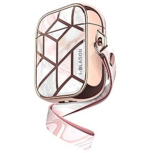 i-Blason Cosmo Series Case Designed for Airpods 2nd Generation/1st Generation, 360° Protective Stylish Marble AirPods Case Cover Compatible with Apple AirPods 1st/2nd (Marble)