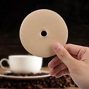 160pcs Round Coffee Filters, 3.75 Inch Circular Coffee Filters Paper Unbleached Disc Coffee Filters Espresso Coffee Filter for Bozeman Percolator (Brown)