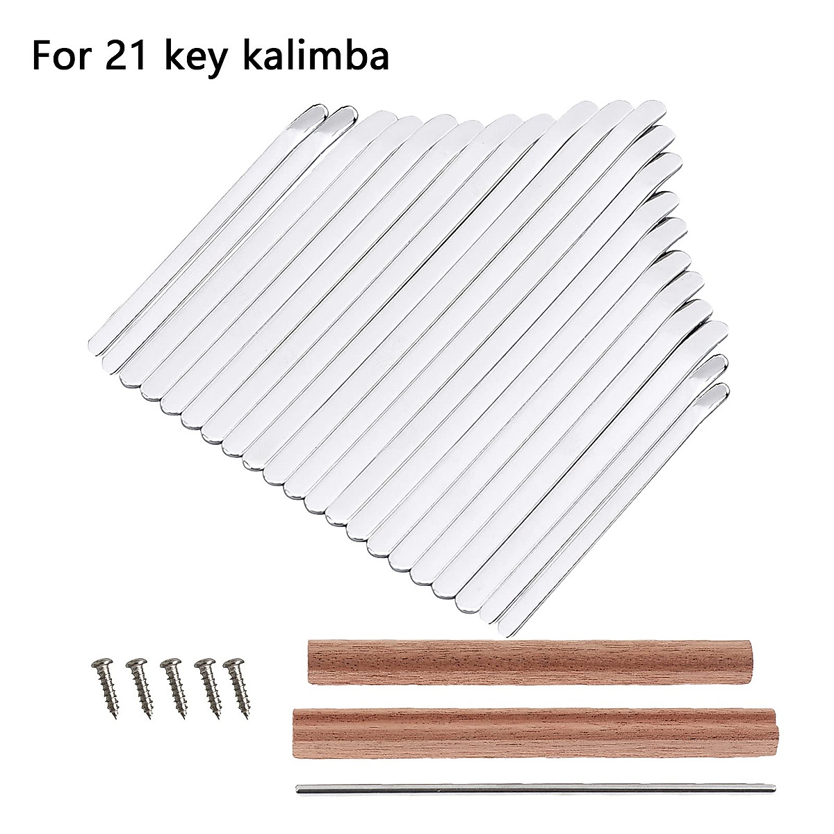 TREELF Kalimba 21 Keys Replacement Kit Thumb piano DIY accessories set (21 keys)