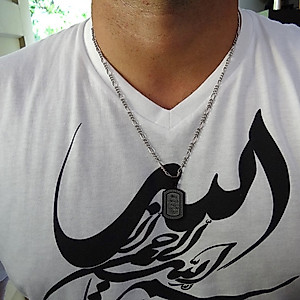 Gunmetal Al Qalam Quran The Pen Vanyakad Necklace Islamic Muslim Gift Islam Chain (18" Chain)