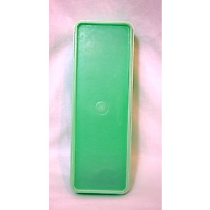 Tupperware Vintage Jadite Green Produce Thin-stor Celery Storage with Frosted Seal #892 Vegetable Crisper Keeper