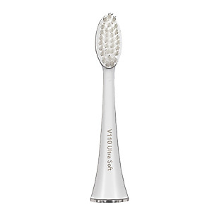 PRO-SYS White VarioSonic Electric Toothbrush Replacement Head, V110 Ultra Soft, Pack of 3. Also fits Burst Brush!