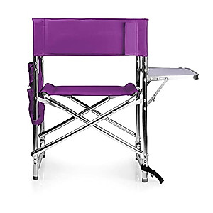 ONIVA - a Picnic Time brand - Sports Chair with Side Table, Beach Chair, Camp Chair for Adults, (Purple)