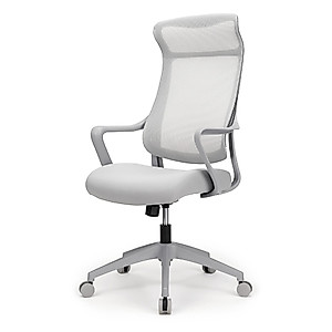 Realspace® Lenzer Mesh High-Back Task Office Chair, Gray, BIFMA Compliant
