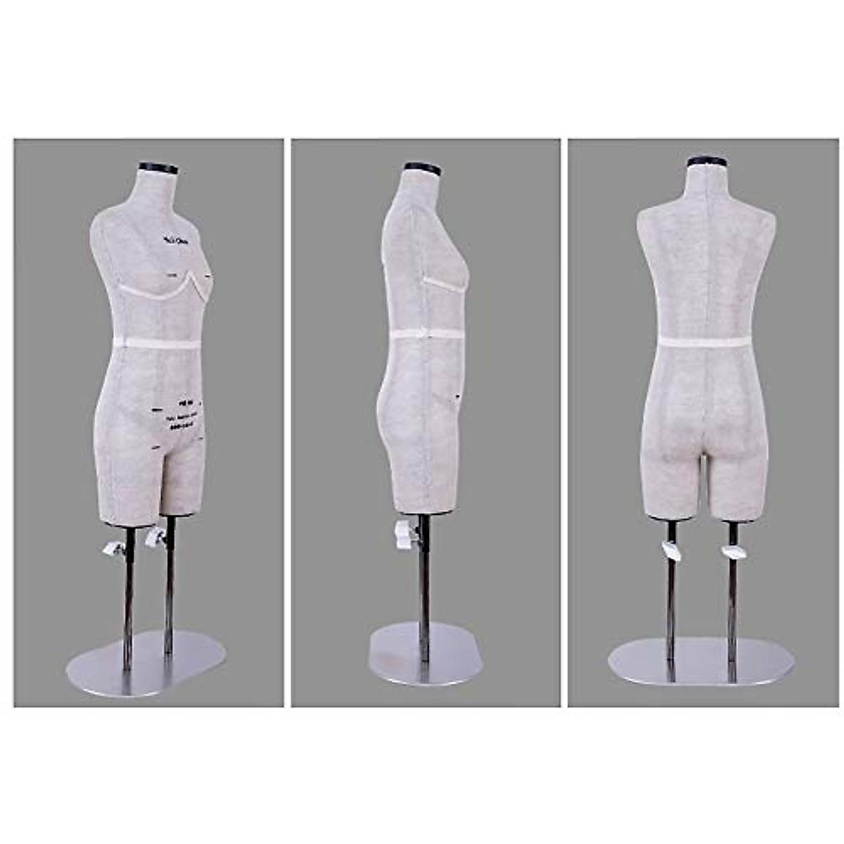 Tailors Dummy Mannequins Small Female Tailor Dummy, 1:2 Scale Dress Form Mannequin Dressmakers Manikins Adjustable Height Decoration Accessories Dressform Mannequin