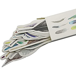 TAODAN 2 Boxes/60PCS Bookmark Colorful Feather Paper Reading Bookmarks Creative Novelty Book Page Marker Stationery Supplies