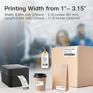 iDPRT Bluetooth Thermal Label Printer Super Quick Address Label Printer, 1"-3.15" Width Wireless Label Maker with APP for Barcode, Address, Mailing etc, Support Windows, Mac, iOS& Android
