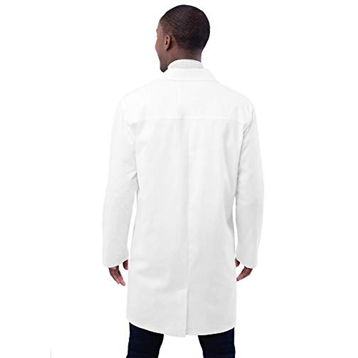 Adar Universal Stretch Unisex Lab Coat - 36" Snap Front Lab Coat - 3308 - White - L