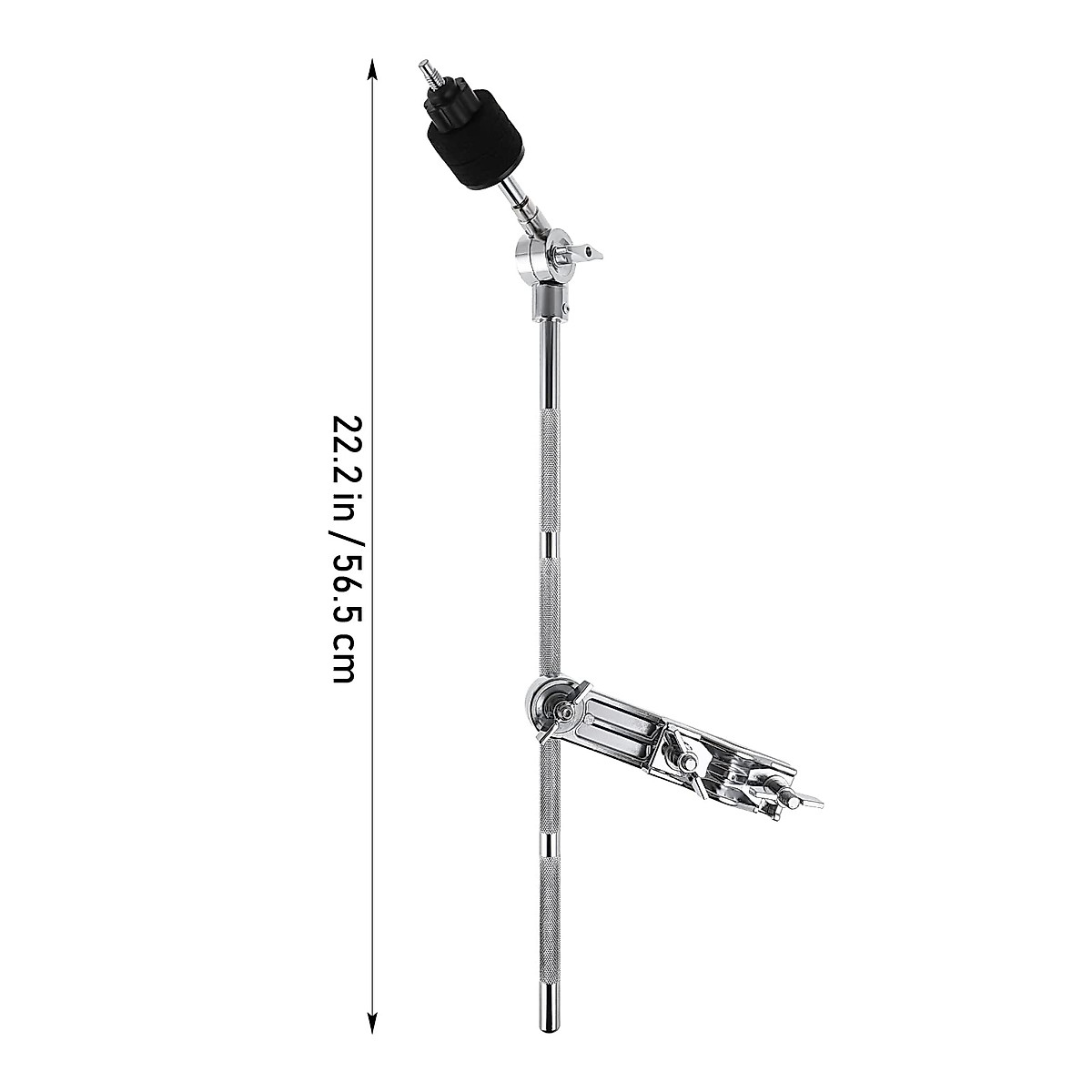 EXCEART Drum Extension Clamps Holder Adjustable Extension Arm Cymbal Boom Arm With Clamp Drum Accessories Silver