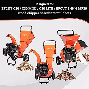 EFCUT Replacement Blades for C30/C30 Mini/C30 Lite/3 in 1 Wood Chippers Shredders Mulchers, High Speed Steel Cutting Knives, Pack of 4