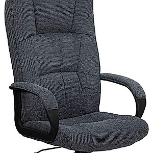 Flash Furniture Rochelle High Back Gray Fabric Executive Swivel Office Chair with Arms